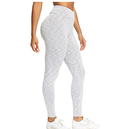 Bblulu Women's Ruched Butt Lifting Leggings High Waist Yoga Pants Tummy Control Stretchy Running Pant Textured Booty Tights