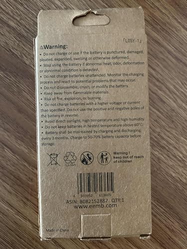 EEMB Lithium Polymer Battery 3.7V 820mAh 653042 Lipo Rechargeable Battery Pack with Wire JST Connector for Speaker and Wireless Device- Confirm Device & Connector Polarity Before Purchase
