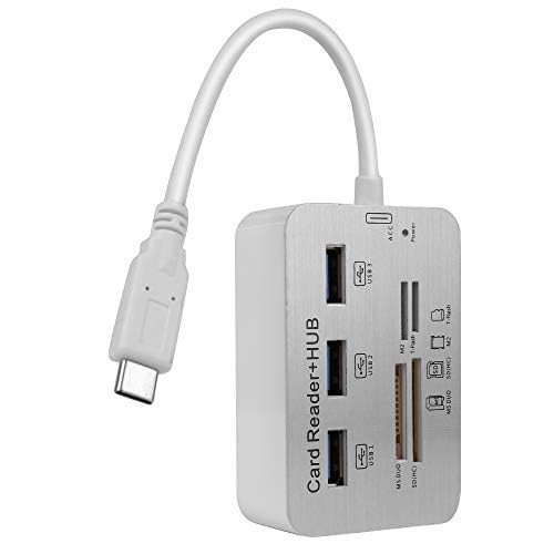 USB C Hub 7 in 1 Type C Adapter SD Memory Card Reader 3 USB Port Hub