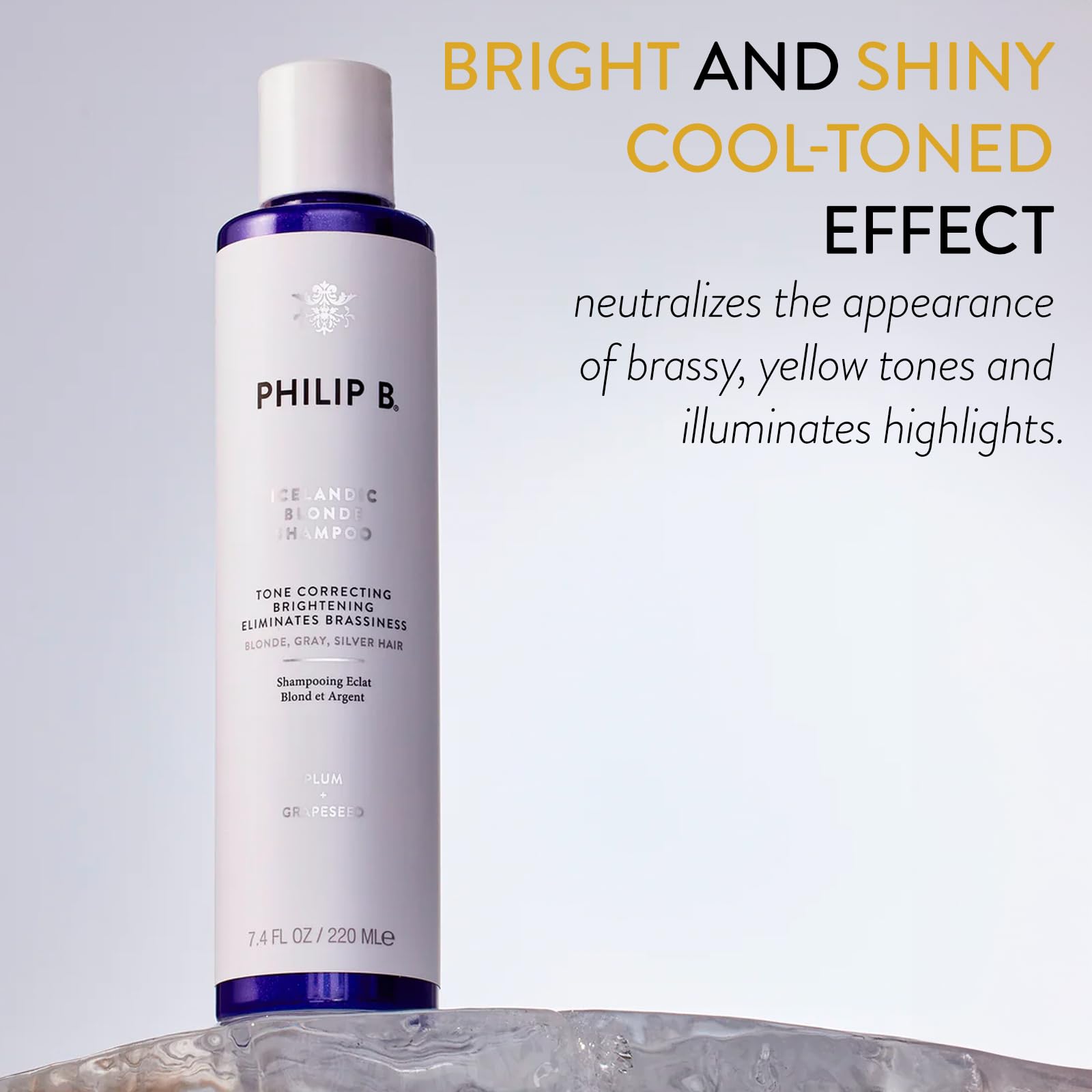 PHILIP B Icelandic Blonde Shampoo 7.4 oz. (220 ml) | Delivers Bright and Shiny, Cool-Toned Hair