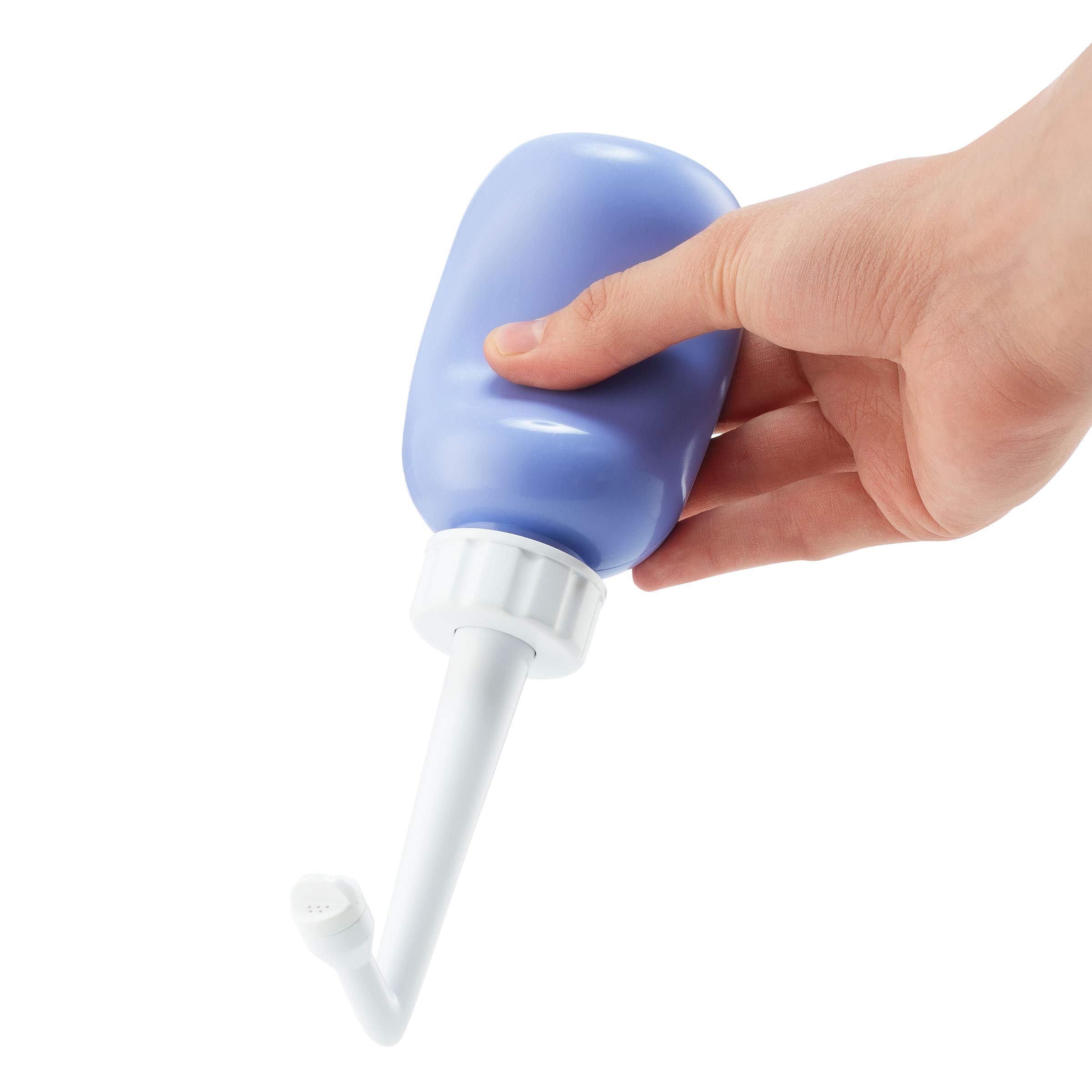 Serenily Mini Handheld Portable Travel Bidet (300/600 ml) - Easy to Use, Long Angled Nozzle for Personal Hygiene & Sanitary Care Toilet Shower Bathroom Use