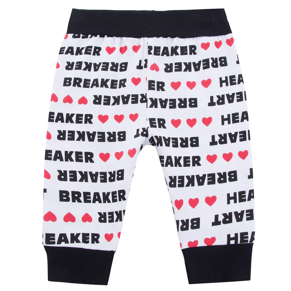 Yruiz 3PC Baby Boys' Mommys' Little Valentine Heart Breaker Outfit Long Pants with hat (6-12 Months)