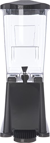 Carlisle FoodService Products 1085203 TrimLine Clear Economy Single Base Beverage Dispenser, 3.5 Gallon Capacity, Black