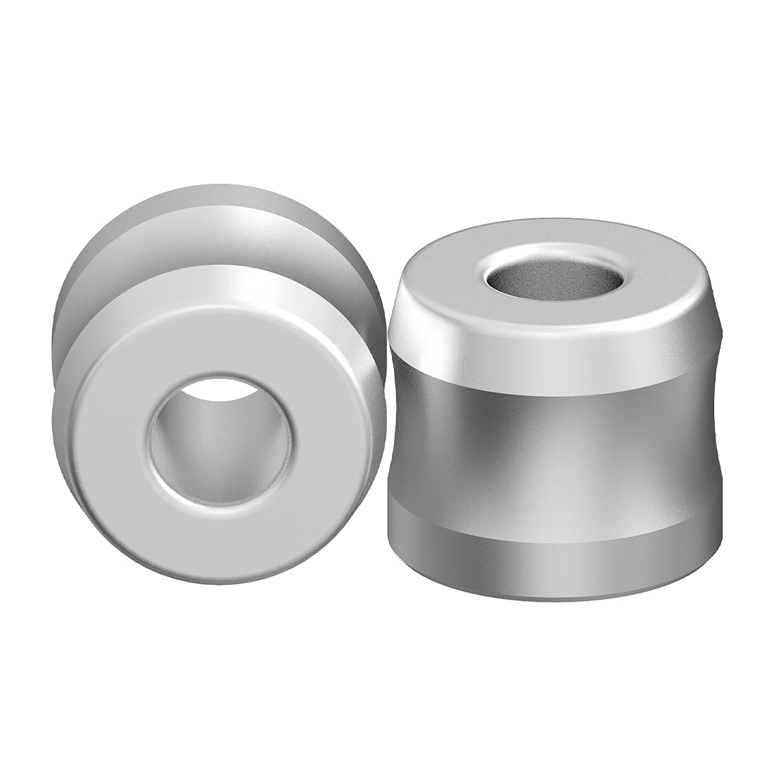 Linkidea 2 Pack Safety Razor Stand, Opening Dia 0.7" (18.5mm) Men's Shaving Stand for Bathroom Countertops, Compatible with Gillette Mach 3 (Silver)
