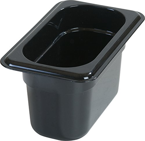 Carlisle FoodService Products 3068703 Plastic Food Pan, 1/9 Size, 4 Inches Deep, Black