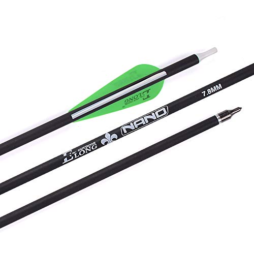 30 inch Carbon Arrows Youth Targeting Practice Hunting Arrows for Compound Bow Recurve Bow with Removable Tips (Pack of 12)