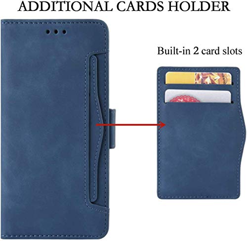 HualuBro Xiaomi Redmi Note 9S Case, Redmi Note 9 Pro Case, Magnetic Full Body Protection Shockproof Flip Leather Wallet Case Cover with Card Slot Holder for Redmi Note 9S Phone Case (Blue)