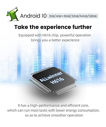 Android 10.0 TV Box, 4GB RAM 64GB ROM Smart TV Box, Supports 2.4G/5G Dual Wi-Fi, Support 6K Resolution, USB 2.0, with HDMI Cable and Remote Control