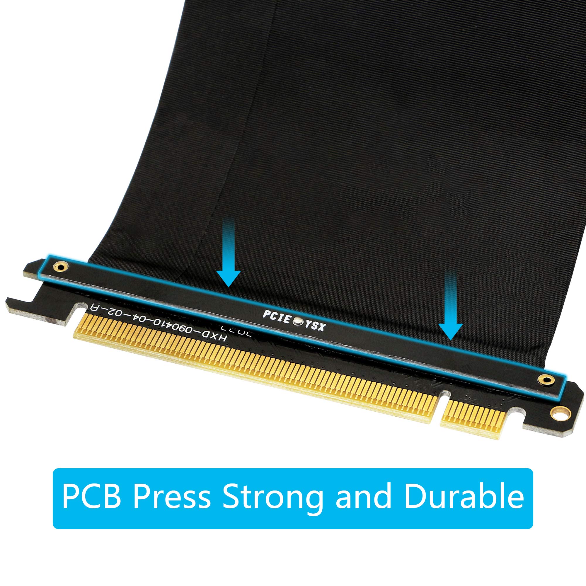 SinLoon PCI-E Express X16 Riser Extend Card PCIE 3.0 Cable Card Extension Port Adapter High Speed Riser Card Compatible with GTX RTX Series, Radeon Series Graphics Card (Balck 100mm)