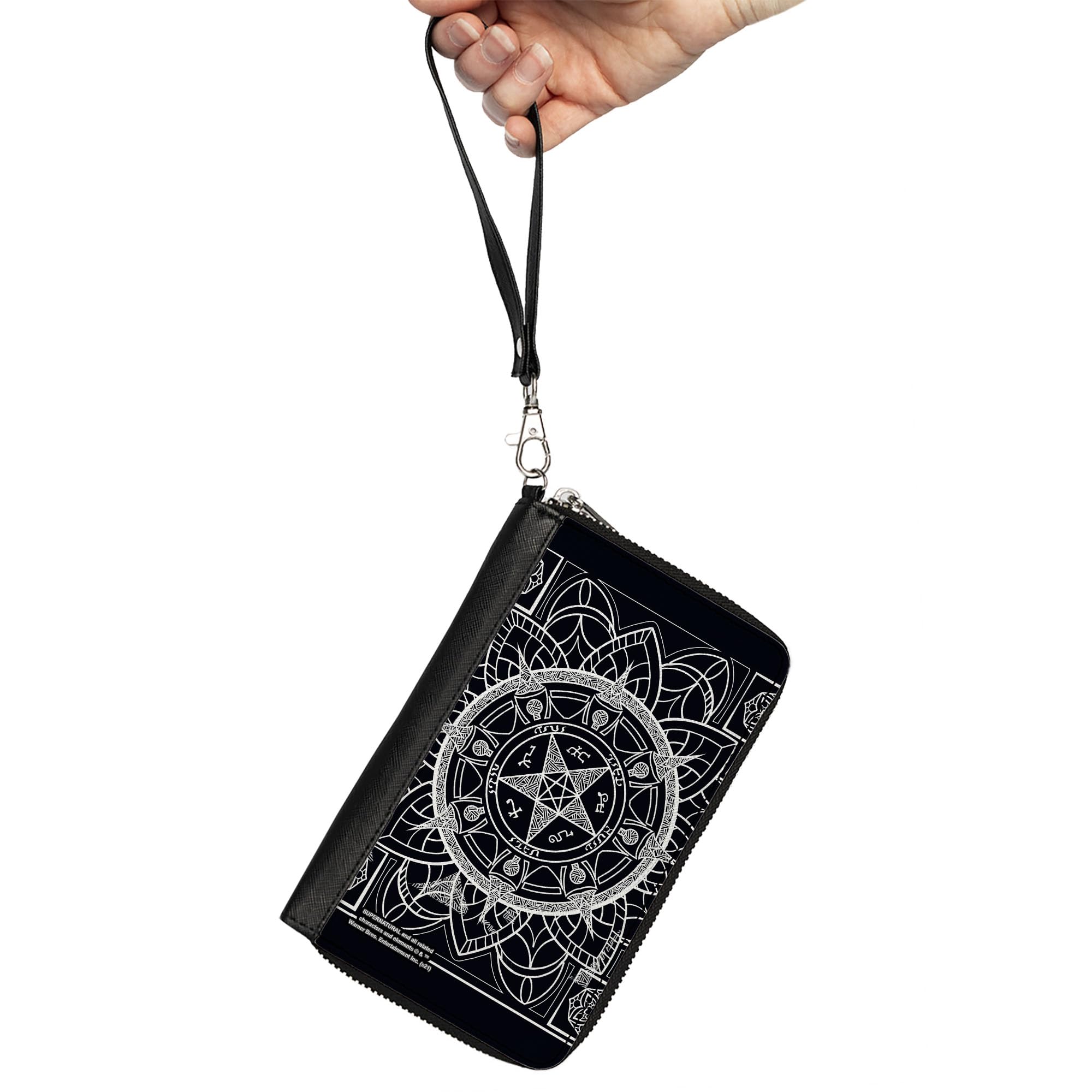 Buckle-Down Women's PU Zip Around Wallet Rectangle-Supernatural, 7.5"x4.5"