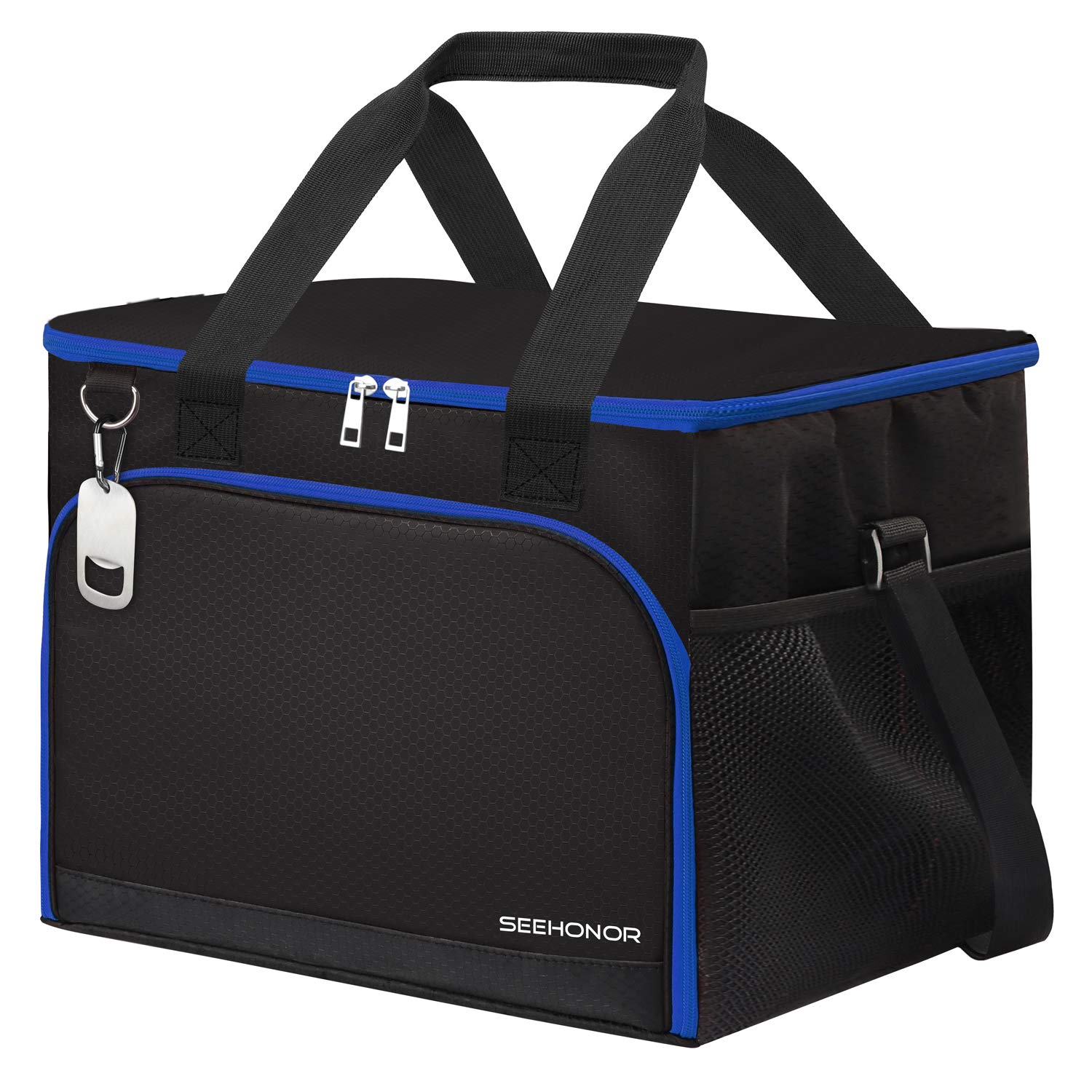 45-Can Insulated Cooler Bag Leakproof Soft Sided Cooler Bag Collapsible Portable Cooler for Camping Picnic Lunch BBQ Beach