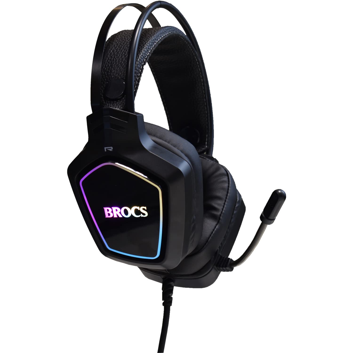Brocs - Alien H656 Gaming, Headphone with Microphone, RGB - Gaming Headset, USB Headphone for Computer, PC, Laptop, Xbox, PS4 with RGB Lights