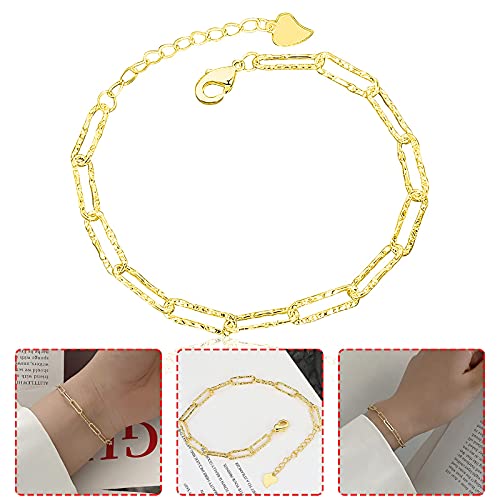 Alangbudu Pearl Choker Necklace Set Mouth Temperament Hand Ornaments Bracelet Bracelets Dangle Earrings for Women (Gold, One Size)