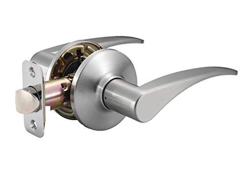 Amazon Basics Victory Door Lever, Passage, Satin Nickel