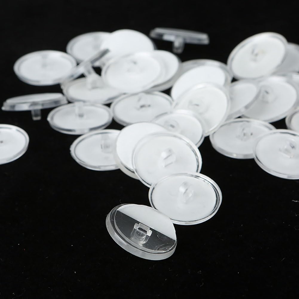 ccHuDE 100 Pcs 2cm Small Plastic Ceiling Hooks Self Adhesive Ceiling Hooks Round Sticky Back Hooks Clear Stick Hooks for Kitchen Bathroom Door