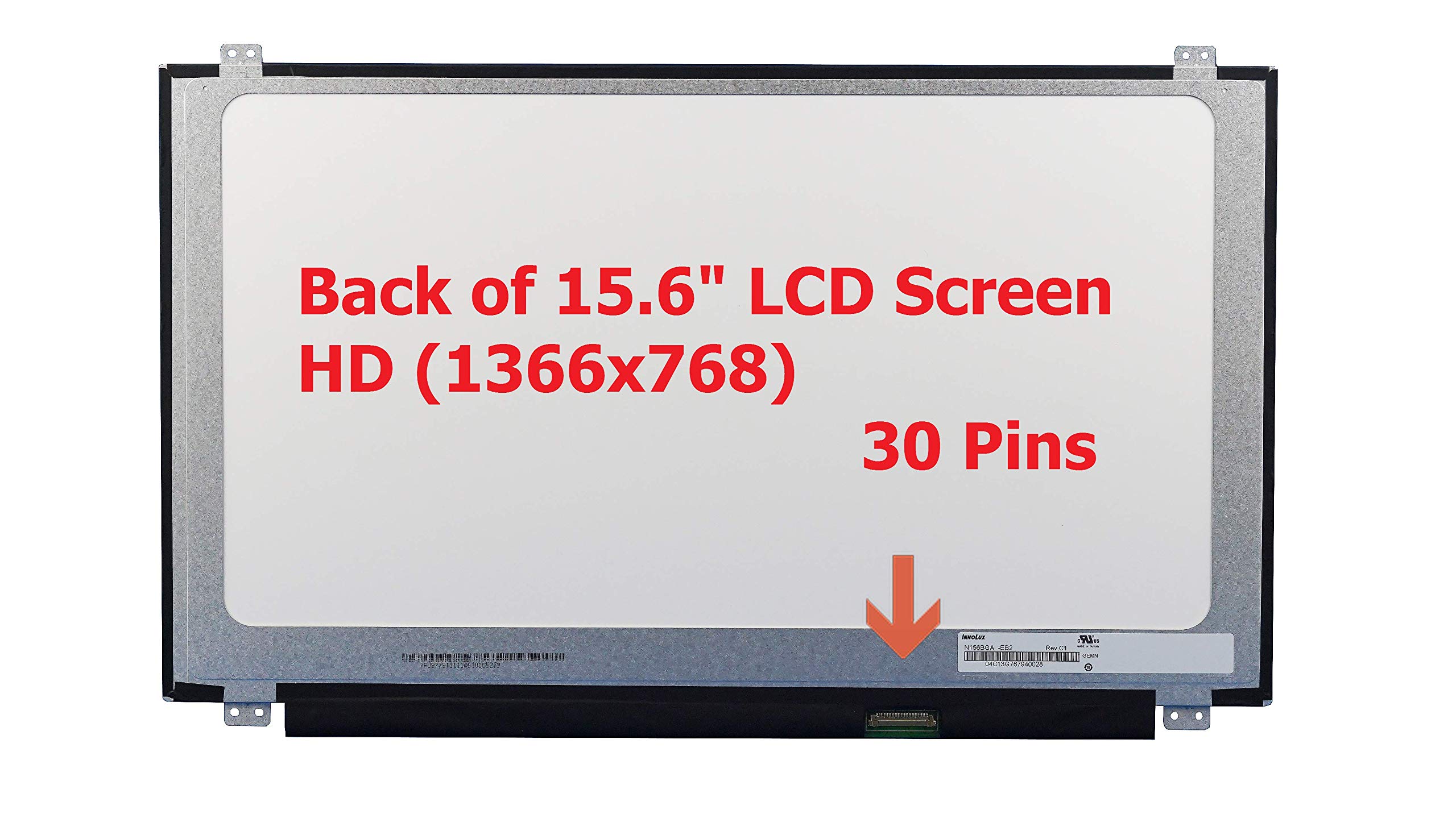 Fullcom New 15.6 inch Screen Compatible with LTN156AT39-D01 fit LTN156AT39-B01 HD 1366X768 WXGA Slim Laptop LED LCD Replacement LTN156AT39-D03