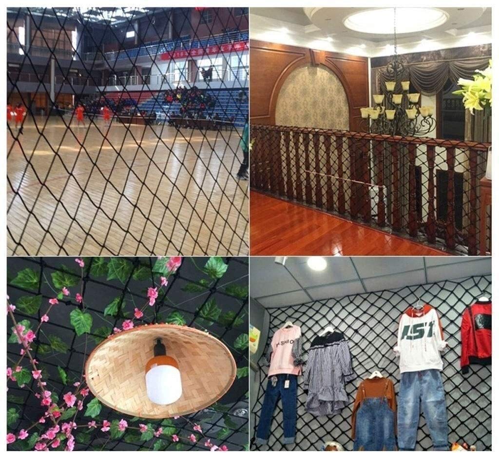 RZM Railings Safety Net Black Decor Net, Climbing Cargo Net Rope 8mm Balcony Protective Net Child Stair Safety Net Waterproof Hand-Woven Nylon Fence Net Fall Protection Mesh 6cm child safety netting f