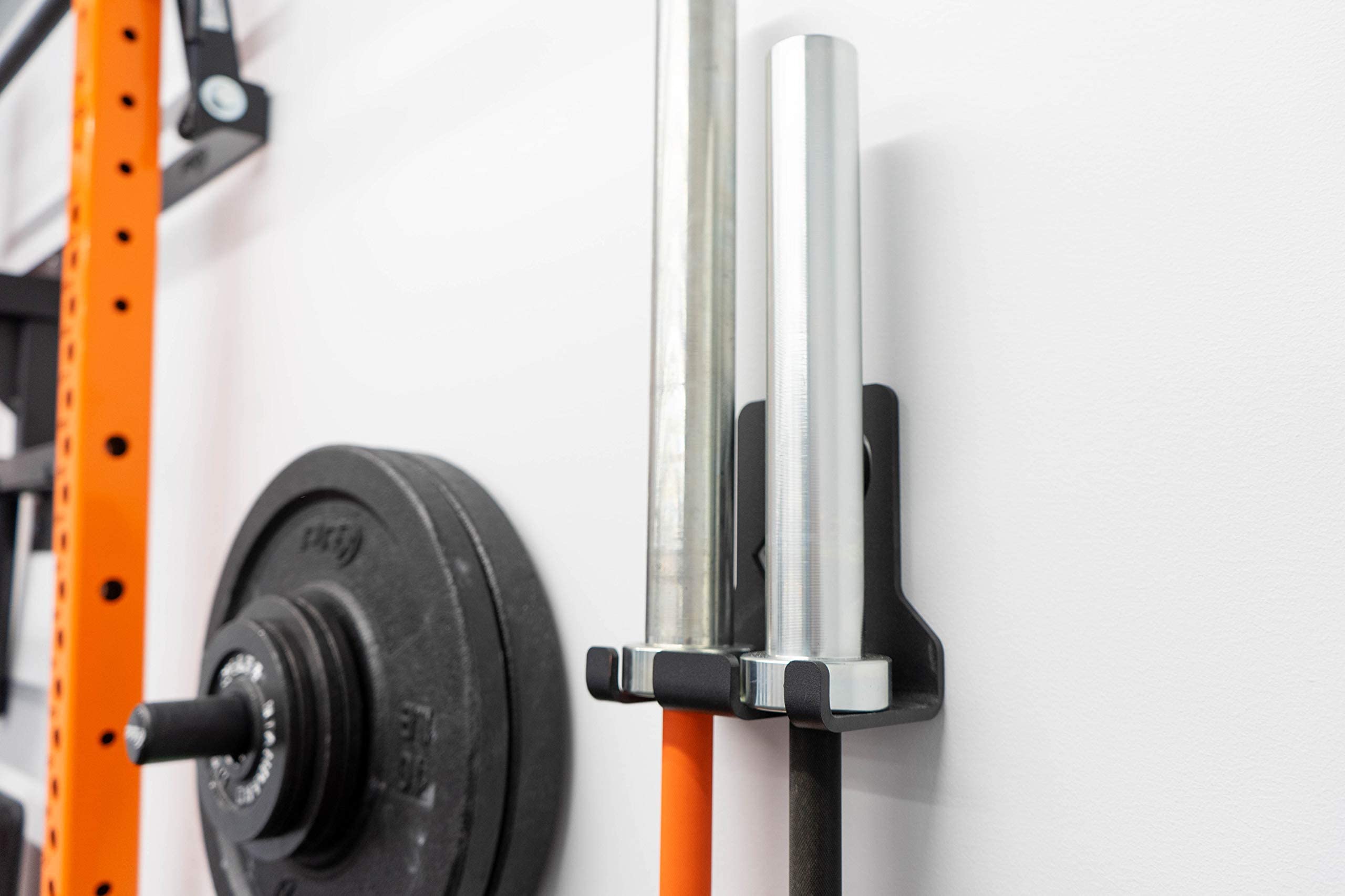 PRx Performance Double Barbell and Mobility Band Storage Bundle, Wall Mounted Gym Equipment