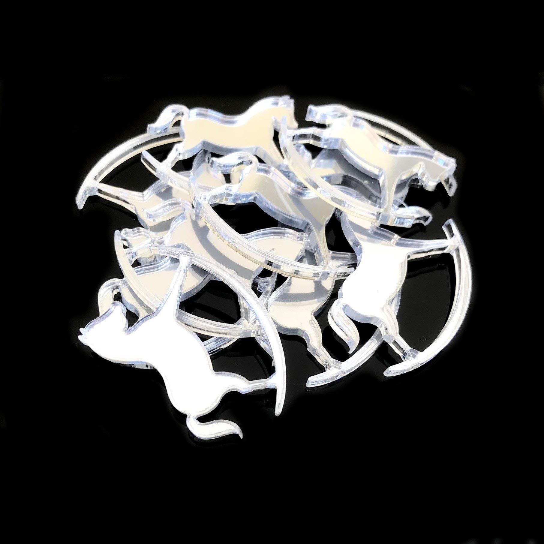 Super Cool Creations Rocking Horse Shaped Crafting Sets, Blue Mirror, Pack of 20 x 2cm