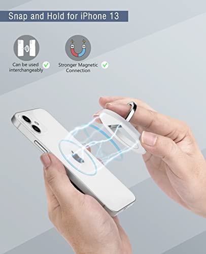 B-Land Magnetic Phone Ring Holder Compatible with MagSafe,Adjustable Finger Ring Grip, Removable for Wireless Charging,Only for iPhone 13, 13 Pro, 13 Mini, 13 Pro Max, 12, 12 Pro, 12 Mini,12 Pro Max