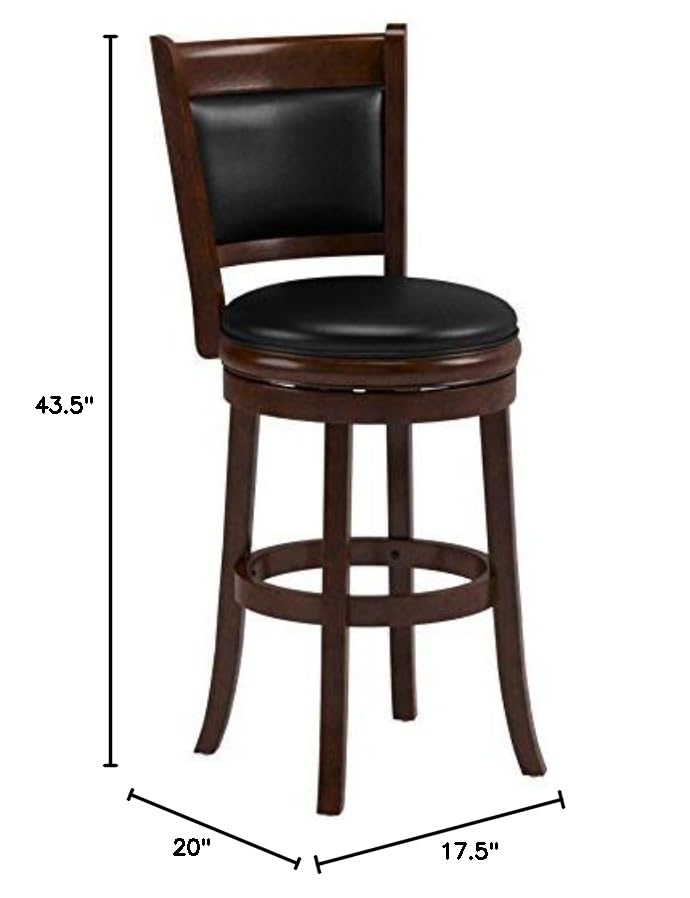Ball & Cast Swivel Pub Height Barstool 29 Inch Seat Height Cappuccino Set of 1