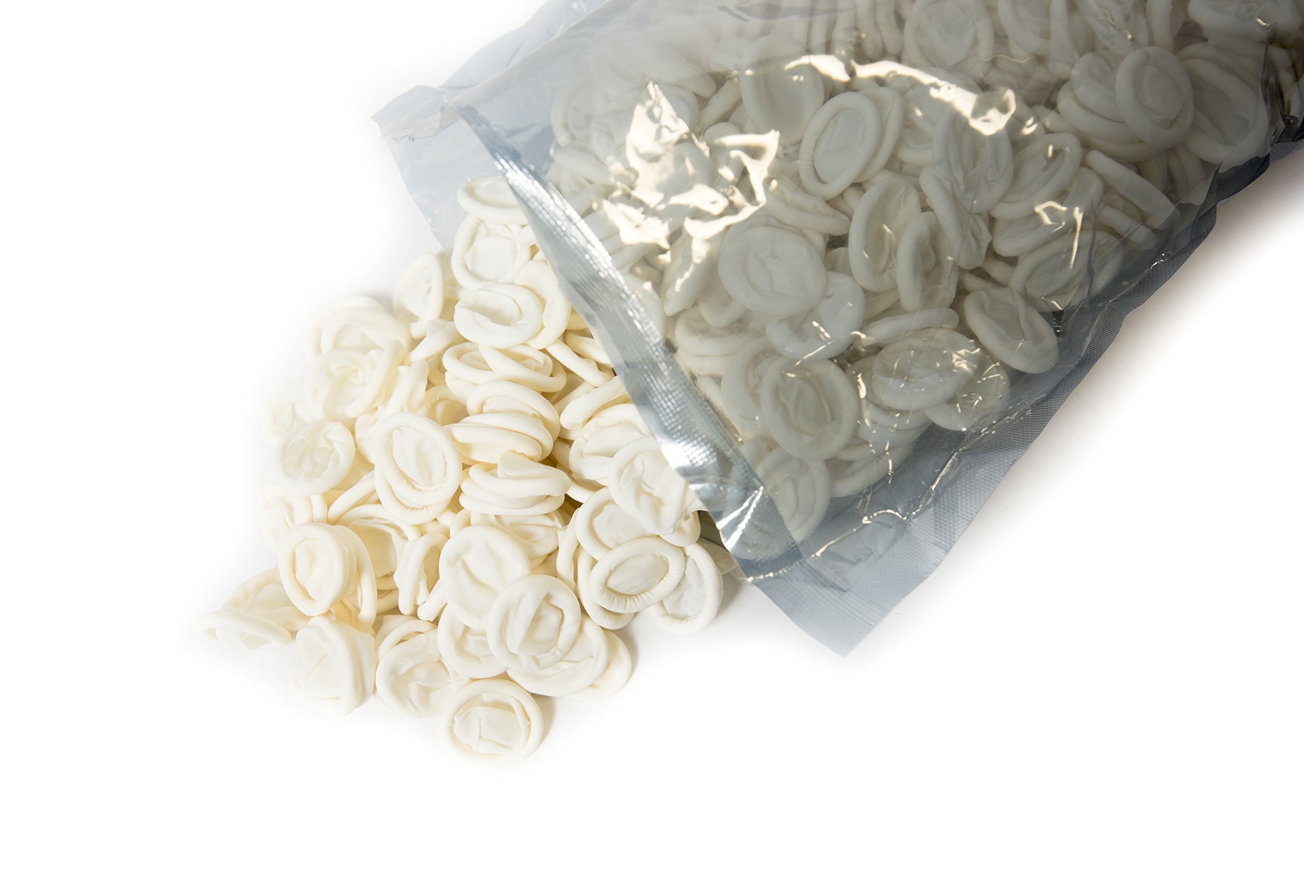 Bertech Anti-Static Nitrile Finger Cots, Powder-Free, 4 Mil Thick, Extra Large, White