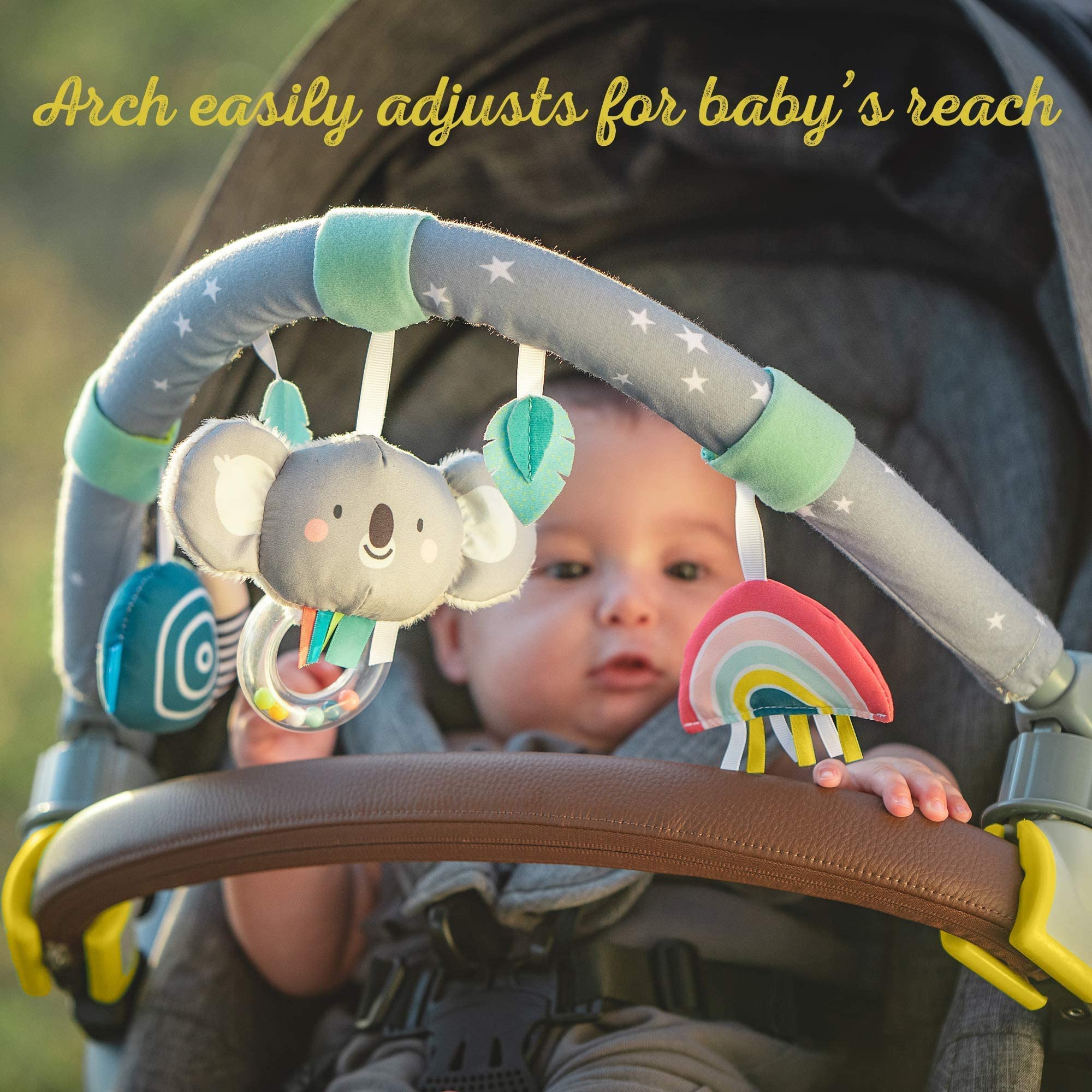 Taf Toys Koala Daydream Pram, Stroller and Car Seat Arch Plus Kimmy The Koala Developmental Soft Activity Toy for Newborn and Baby 3-6 Months