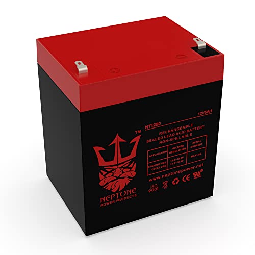 Neptune Brand NT1250 12v 5ah Replacement SLA Battery for Chamberlain 4228 Garage Door Opener Battery