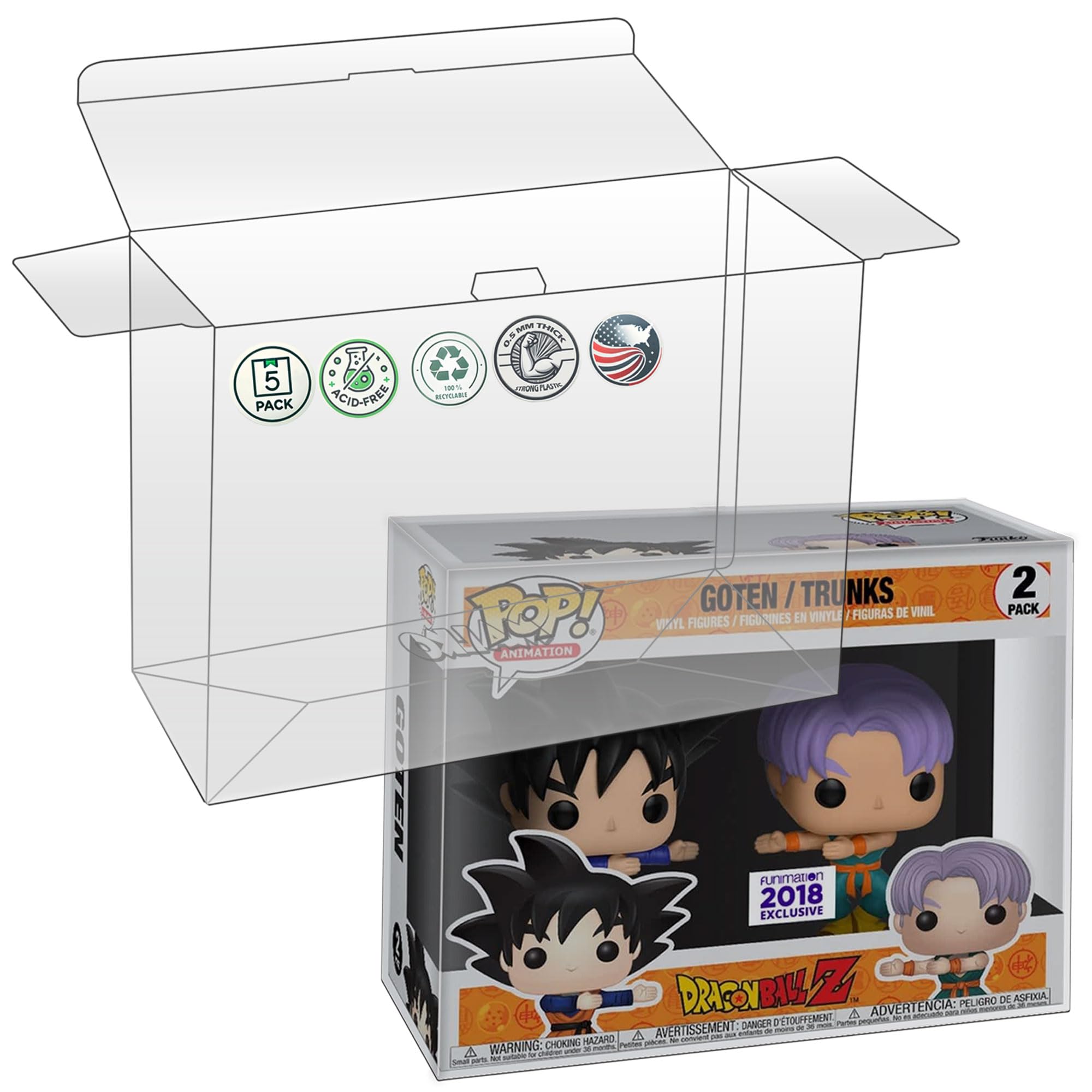 MALKO Protector Case Compatible with Funko Pop Albums Figures | 0.4 MM Thick Recyclable Plastic | 5 Pack