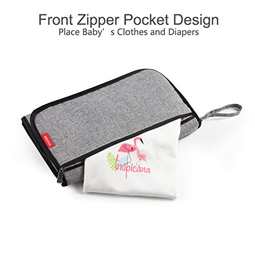 NIUXUAN 3 in 1 Waterproof Portable Changing Pad Diaper Travel Multifunction Baby Diaper Cover Mat Changing Pads Liners Folding Diaper Bags(Red)