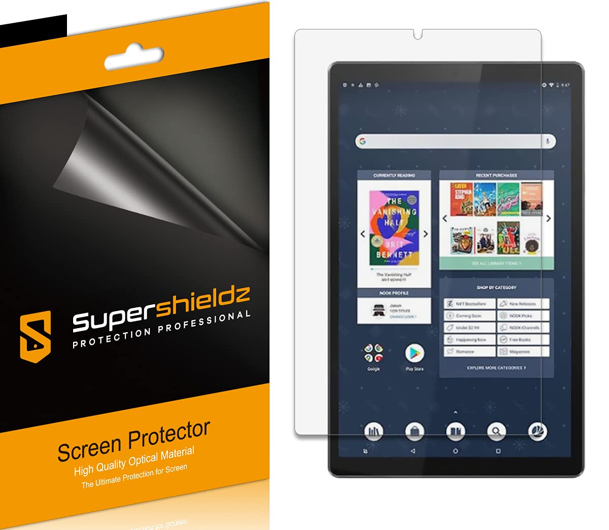 Supershieldz (3 Pack) Designed for Barnes & Noble Nook 10" HD Tablet/Lenovo Tab M10 HD (2nd Gen) 10.1 inch (Model TB-X306F/TB-X306X) Screen Protector, Anti Glare and Anti Fingerprint (Matte) Shield
