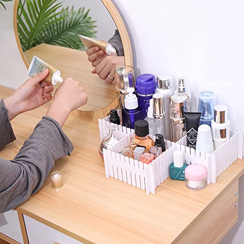 4pcs Drawer Divider Organizer,Plastic Drawer Storage Partition, Home Adjustable Clapboard,Closet Separator Tidy Organizer Container for Underwear Socks Belt Office Supplies (47 * 7CM-blue), 4pcs Dr