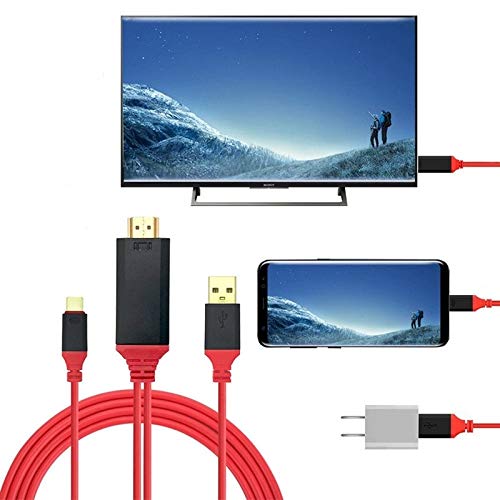 Jiali USB-C Converter Adapter Cable 2 in 1 USB-C/Type-C + USB Power Supply Interface to 4K x 2K Ultra HD HDMI Video Cable, Length: 2m