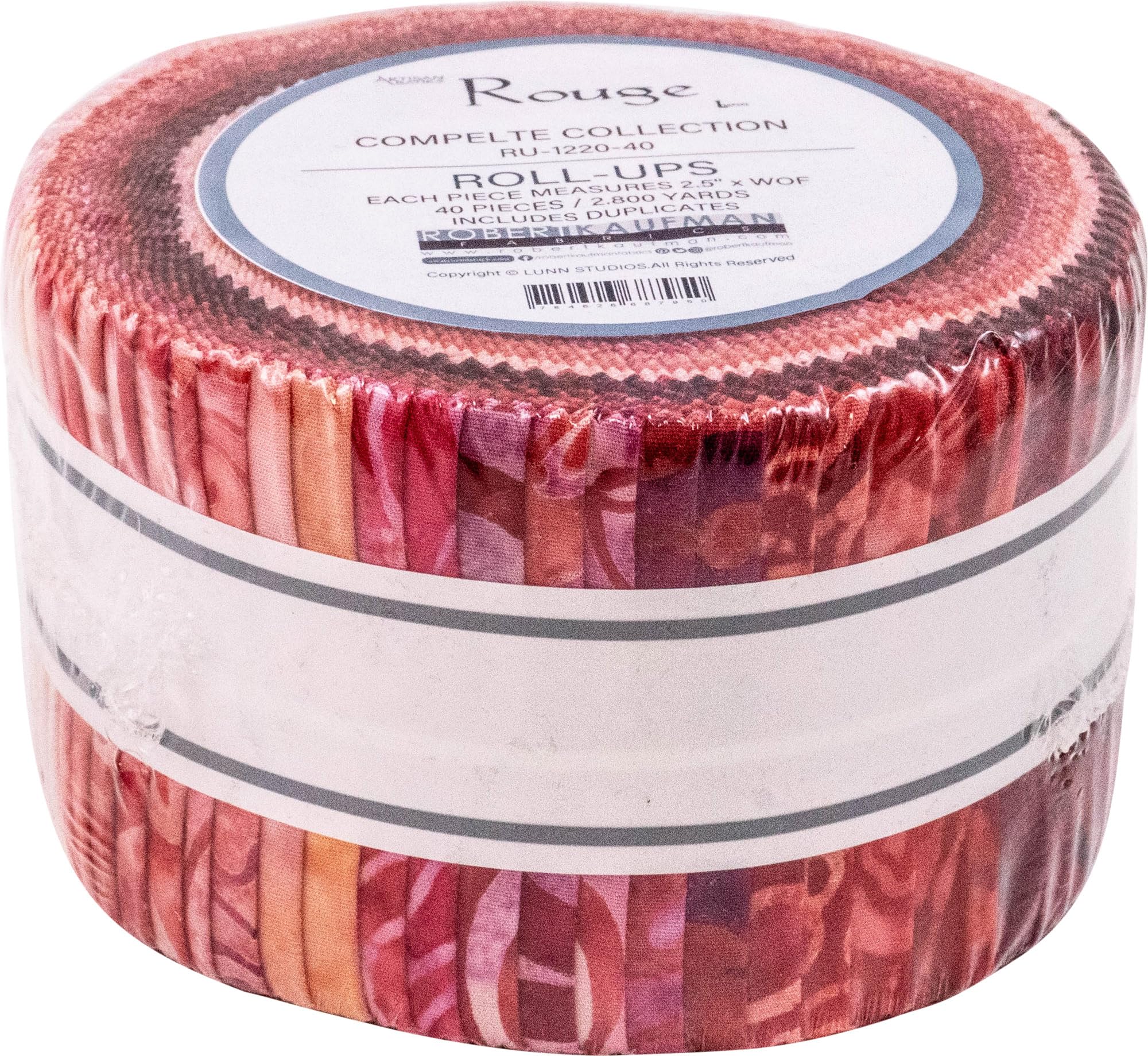 Lunn Studios Artisan Batiks Rouge Roll Up 40 2.5-inch Strips Jelly Roll Robert Kaufman RU-1220-40