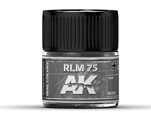 AK Interactive Real Color Air Single Paint Line 10ml - RC206 thru RC284 Color: RLM 75 - RC279