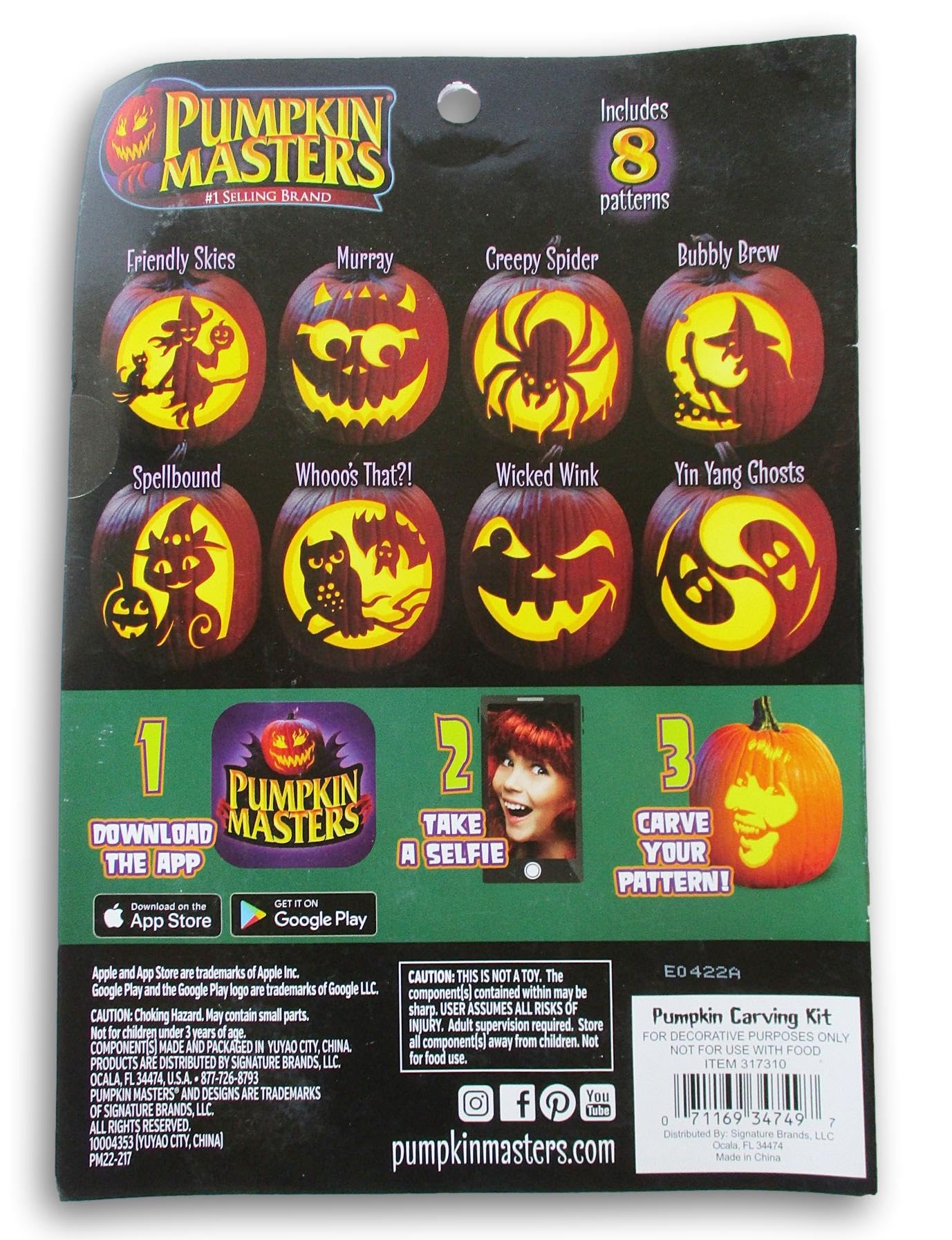 All in One Pumpkin Carving Kit Mega Pack - 18 Patterns, 5 Saws, 2 Scoops, 1 Jumbo Drill, and 1 Poker
