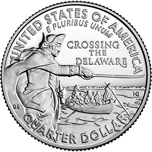 2022 P, D Maya Angelou and 2021 P, D Washington Crossing the Delaware Set with Harris Gray Folder #4952 Dollar Seller Uncirculated