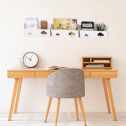 GWEOBZ Bedside Shelf Wall Organizer Bedside Caddy Bedroom Adhesive Floating Shelves Kids Cloud Shelf Stick on Shelf, No Drill, White (Cloud)