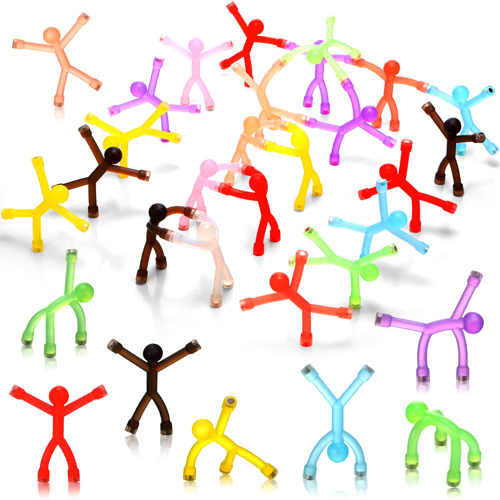 30 Pcs Humanoid Magnetic Toys Colorful Fidget Toys for Adults Hobbies Crafts Science Cute Novelty Man Fridge Magnets Men Refrigerator Magnets for Refrigerator, Door, Office Fun (Funny Style)