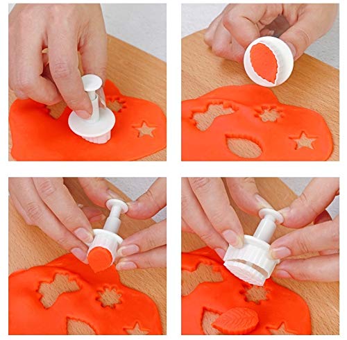 33 Piece Fondant Cake Cookie Plunger Cutter Sugarcraft Flower Leaf Butterfly Heart Shape Decorating Mold DIY Tools