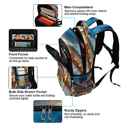 ALAZA Manhattan New York City Backpack for Students Boys Girls School Bag Travel Daypack