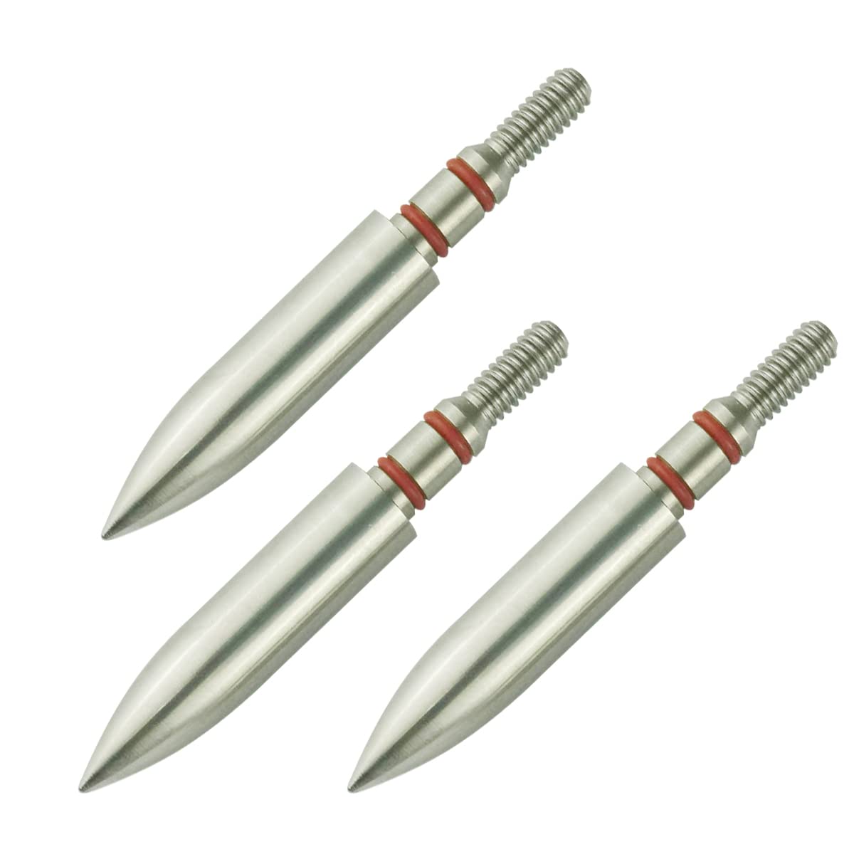 200grains Field Points arrowheads, 100/125/150/200 Grains Field Points Stainless Steel Archery Target Bullet Point Sharp Targethead Screw in Broadheads (1 Dozen 12 PCS) (5/16"-200grains)