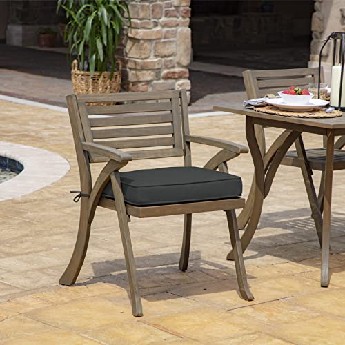 Arden Selections ProFoam Performance Outdoor Seat Cushion 19 x 20, Slate Grey