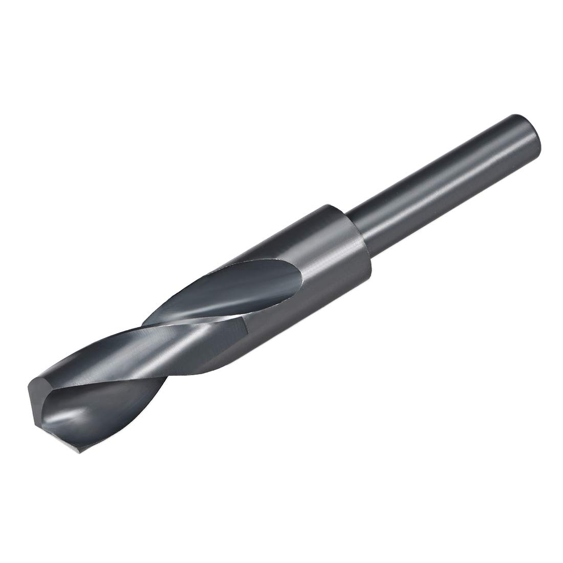 uxcell 1/2" Reduced Shank Drill Bits 21mm Black Nitride Coated High Speed Steel HSS 6542, Twist Drill Bit for Stainless Steel Alloy Metal Plastic