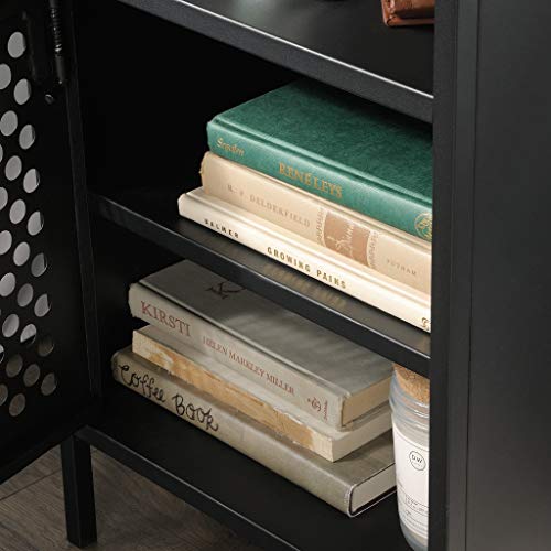 Sauder Boulevard Café Night Stand, L: 14.49" x W: 14.96" x H: 24.02", Black Finish
