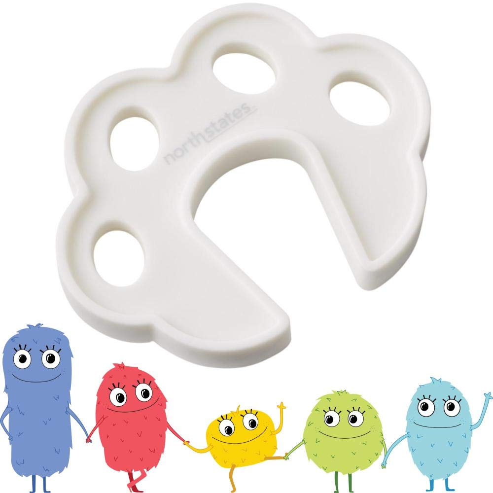 Toddleroo by North States Premium Pinch Protector | Prevent Your Child from Closing The Door on Those Little Fingers | No Tools Required | Baby proofing with Confidence (1-Count, White)