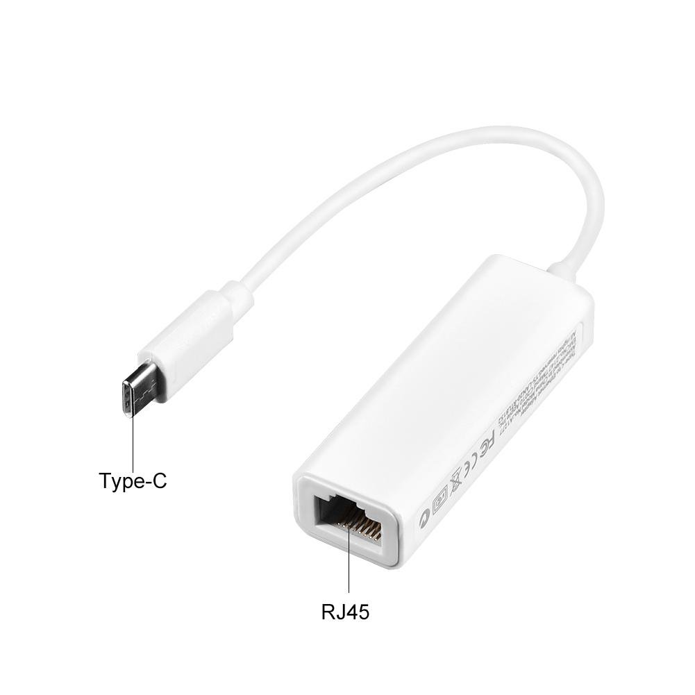 Bewinner USB C to RJ45 Adapter Portable, USB 3.1 USB C to RJ45 100Mbps Ethernet LAN Network Adapter Converter for MacBook USB C Laptop