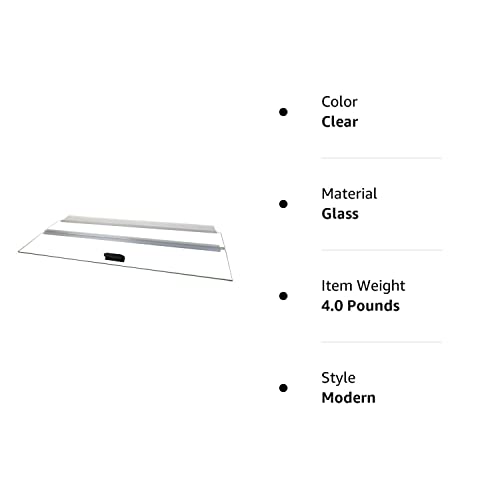 H2Pro 30" Glass Canopy 20 Long/29 Gallon Aquarium Fish Tank (29.21 x 11.69 x 0.16in), Clear, 30GT