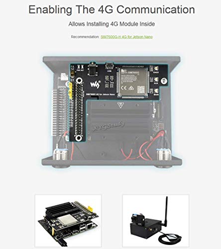 XYGStudy Jetson Nano 2GB Metal Case (E) with Camera Holder and Invisible Cooling Fan Design Specialized for Jetson Nano 2GB Developer Kit Only
