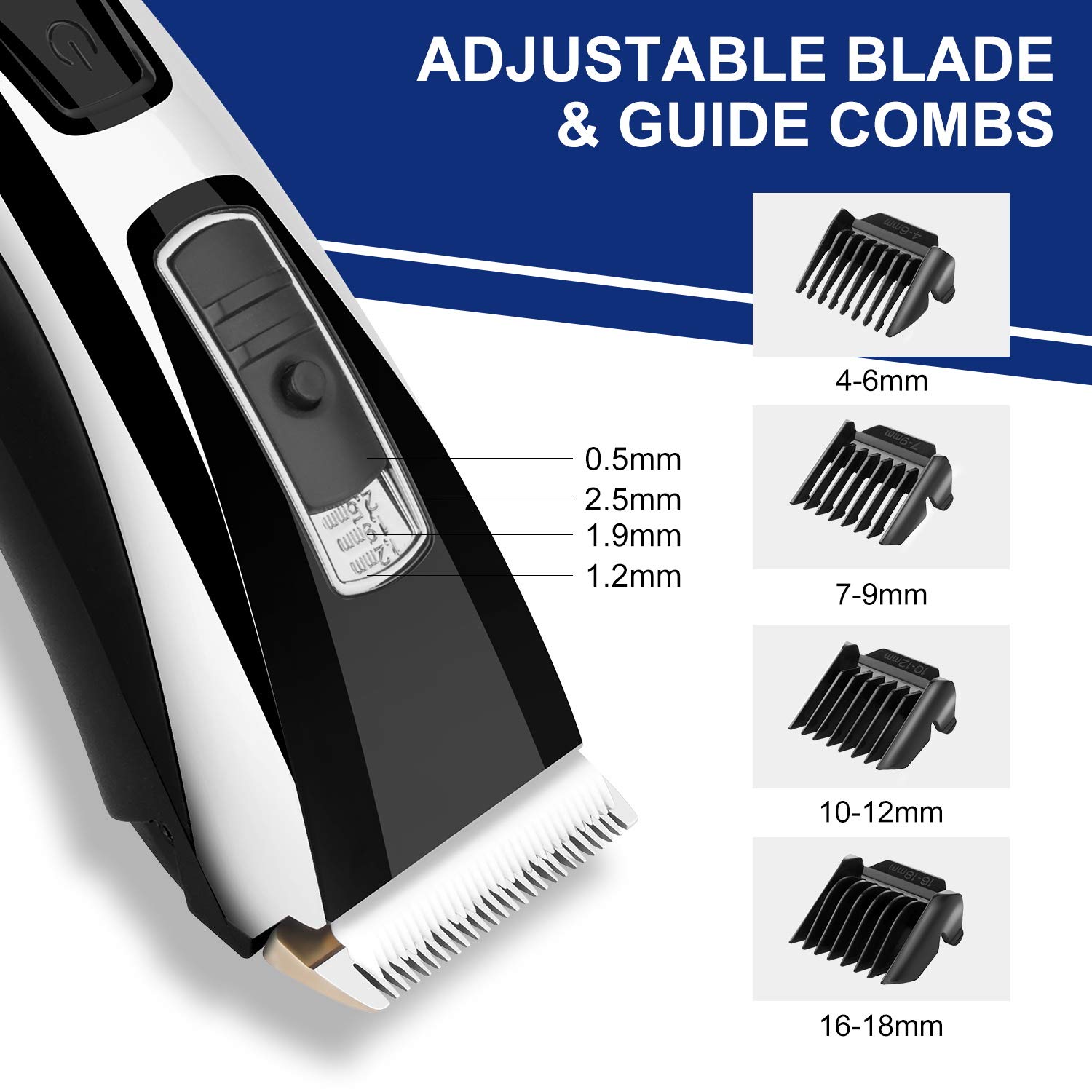 TRACE KASA Hair Clippers for Men: Cordless Ceramic Blade Mens Hair Trimmer Beard Trimmer Electric Professional Hair Cutting & Grooming Kit Rechargeable LED Display